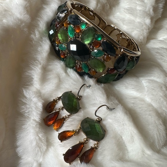 Jewelry | Vintage Jeweled Cuff Bracelet | Poshmark